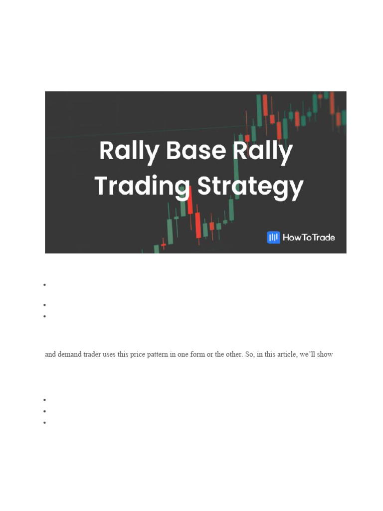 Rally Base Rally Trading Strategy - What Is It and How To Use It | PDF ...