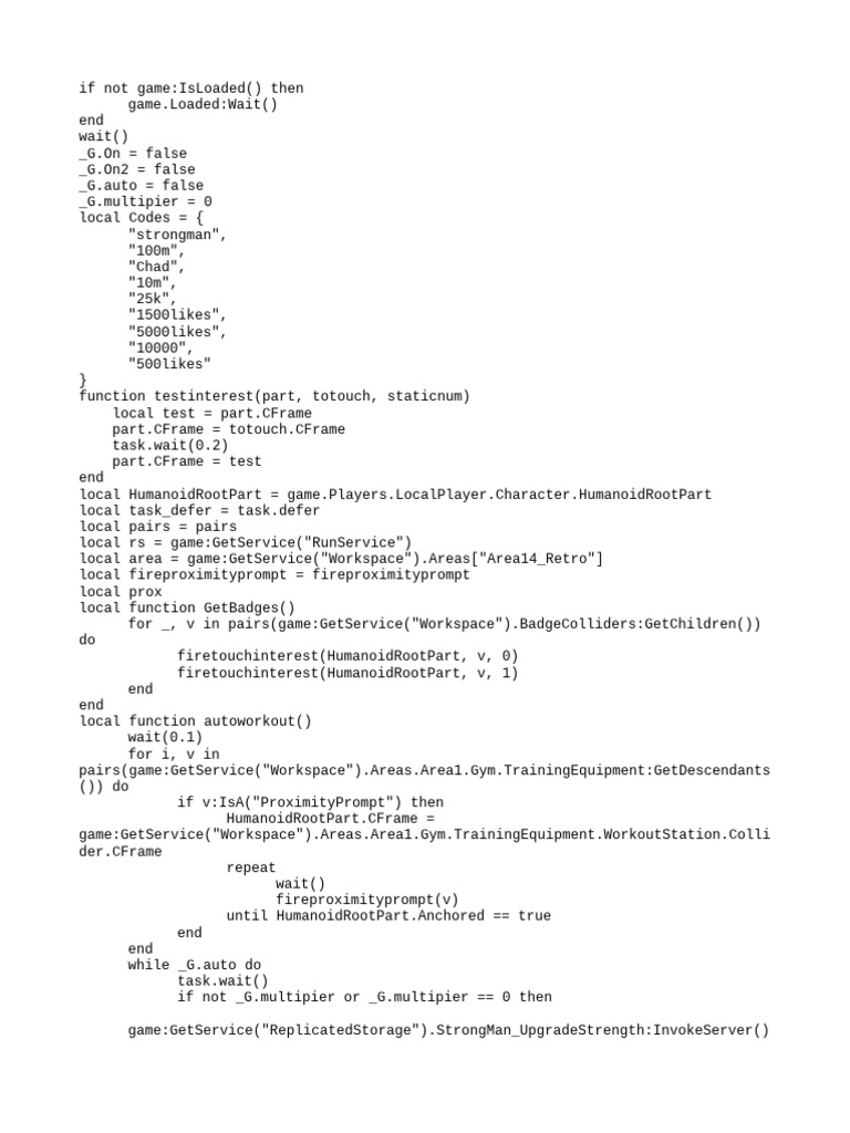 Strongman Simulator (OP Script) | PDF | Computing | Computer Programming