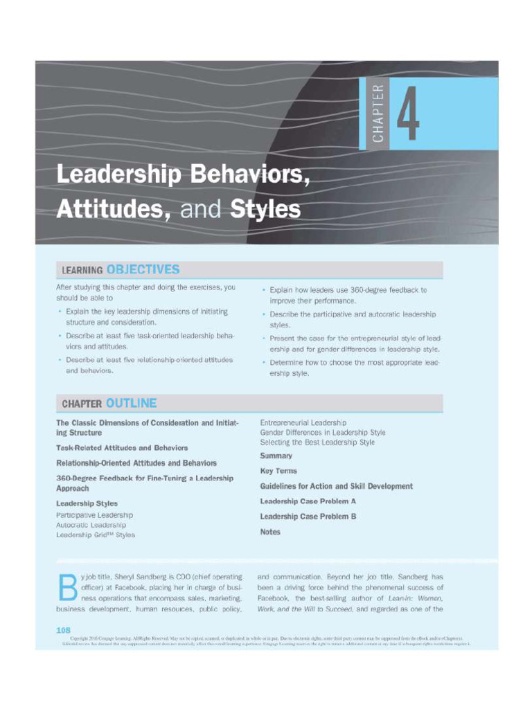 DuBrin - Chap 4 - Leadership Research Findings, Practice, and Skills ...