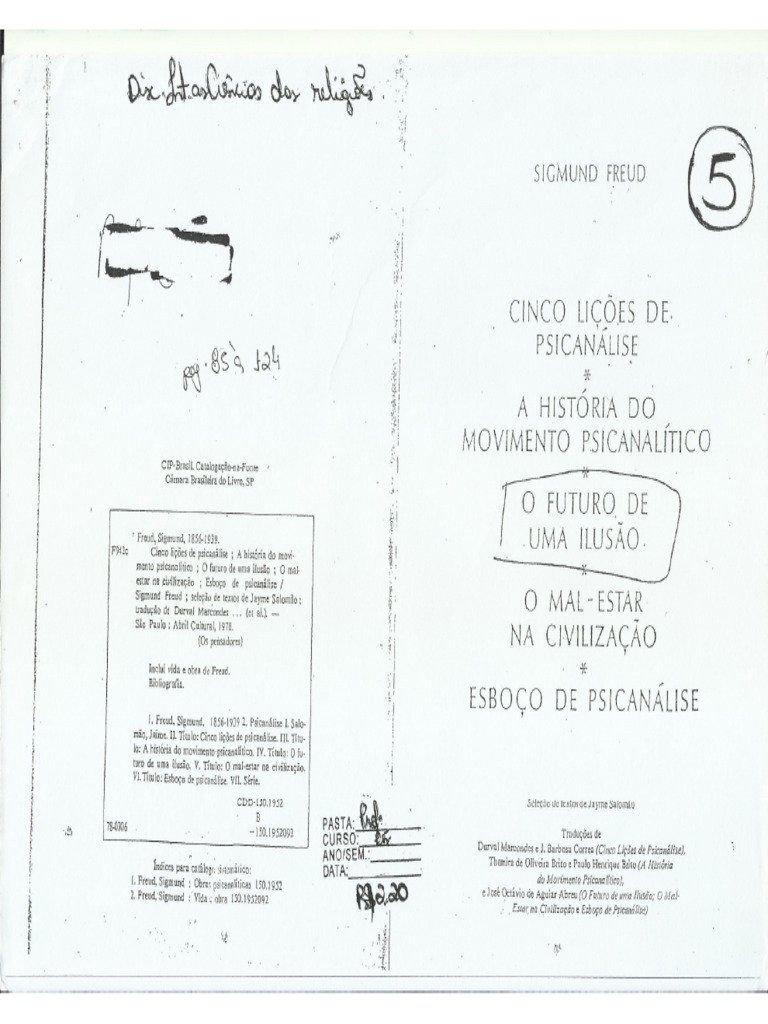 Sigmund Freud - O Futuro de Ilusão | PDF
