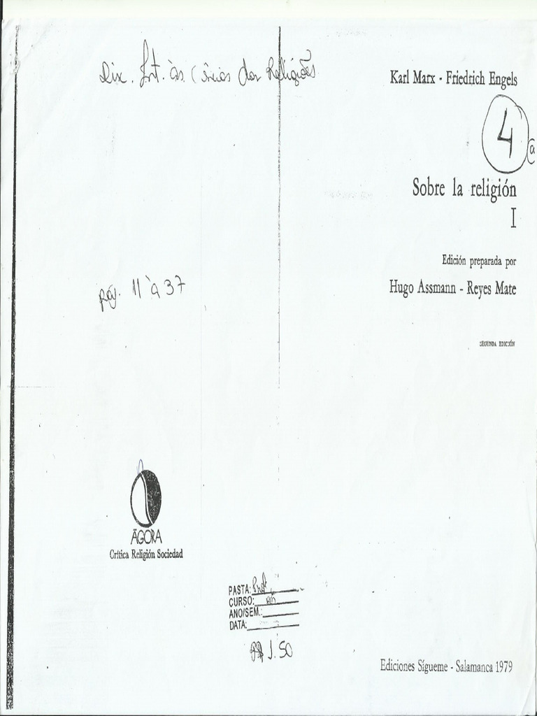 Marx e A Religião - Hugo Assmann | PDF