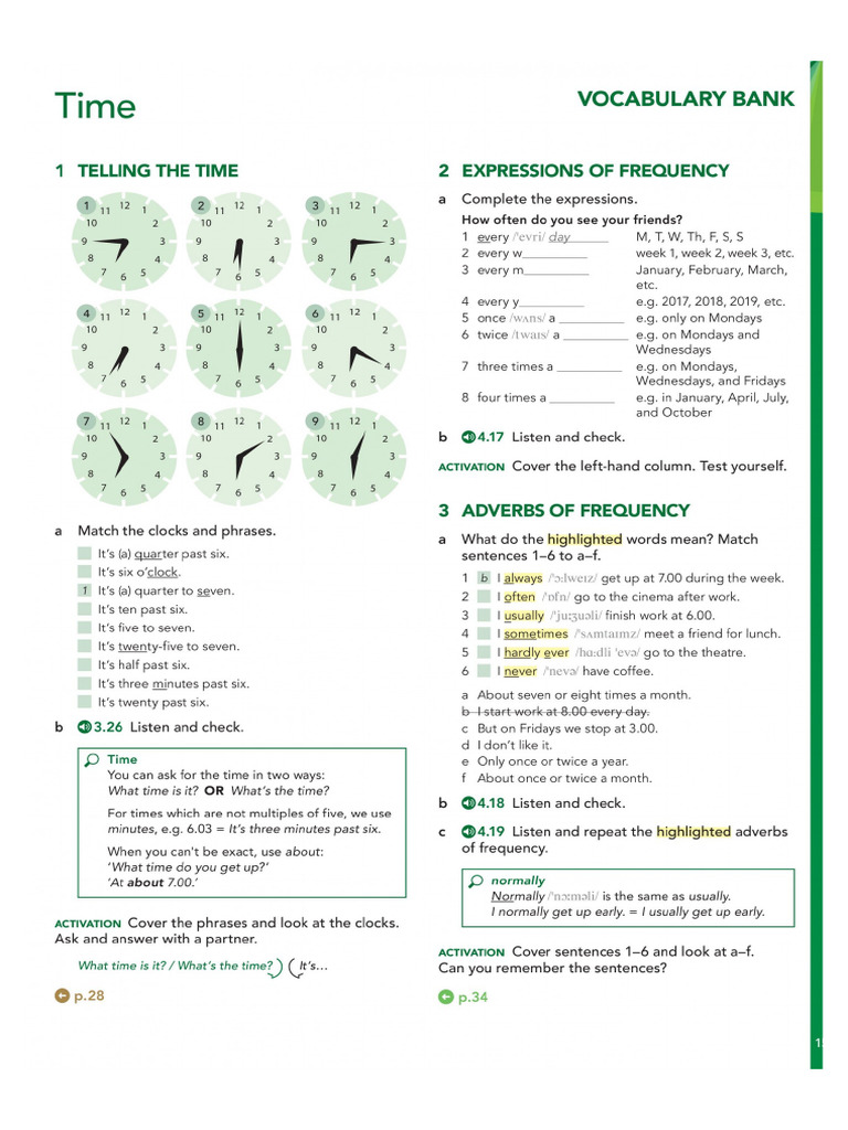 Telling The Time - 2 | PDF