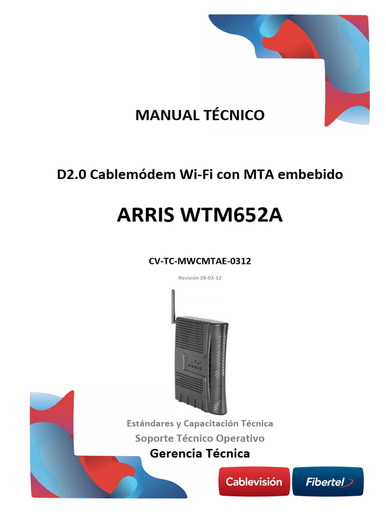 Manual Tecnico ARRIS WTM652A - EMTA Wireless 2.0 | PDF | Ieee 802.11 ...