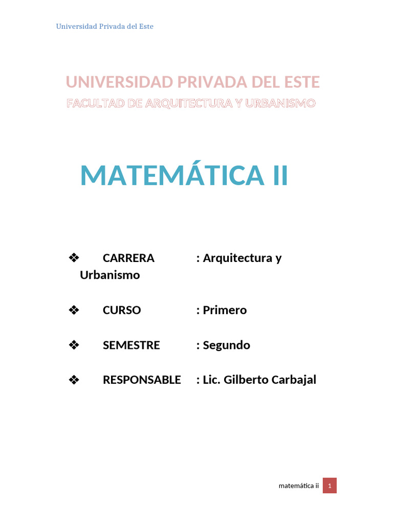 Matemática II | PDF | Pi | Geometría Elemental