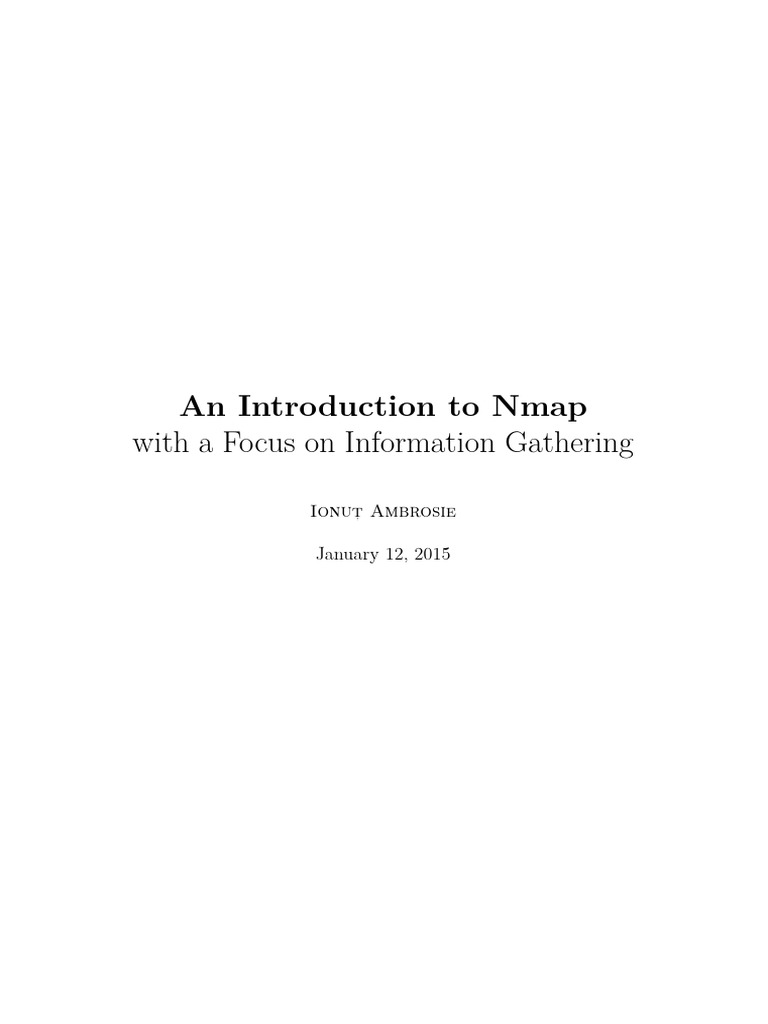 nmap-intro | PDF | Transmission Control Protocol | Port (Computer Networking)