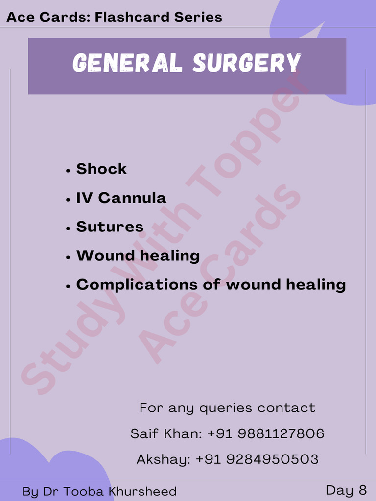 Ace Cards - Surgery - General Surgery | PDF
