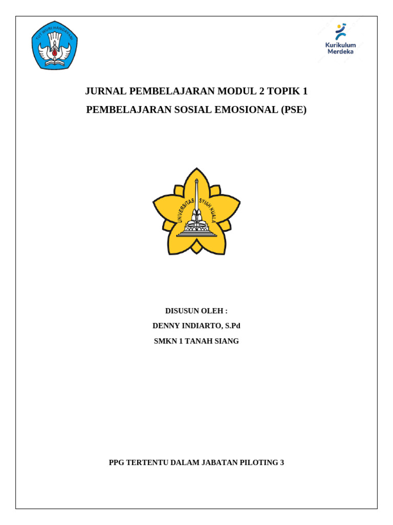 JURNAL - PEMBELAJARAN - MODUL - 2 - TOPIK - 1 - PSE - DENNY INDIARTO, S.PD | PDF