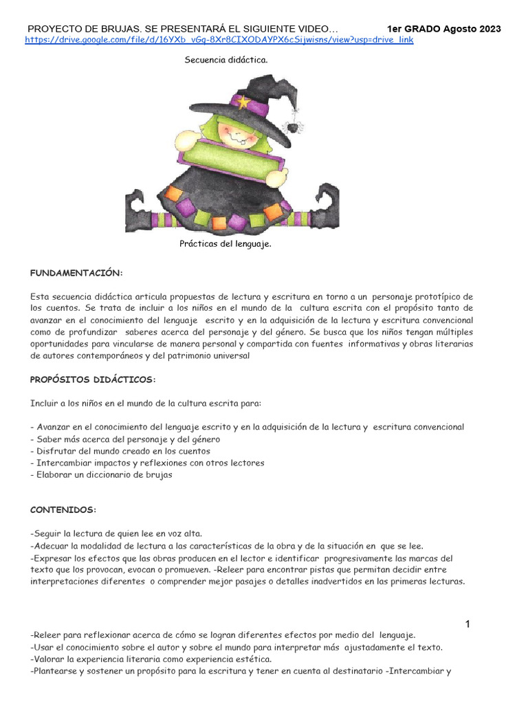 SECUENCIA BRUJAS (1) | PDF | Conocimiento | Escritura