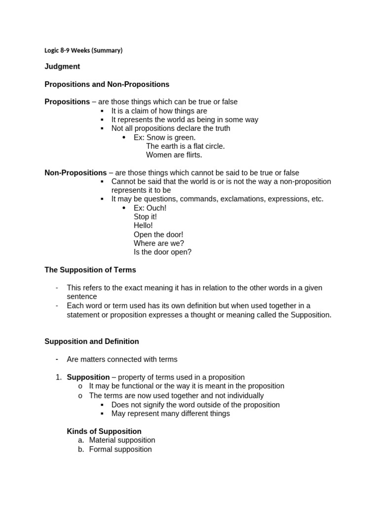 Logic 8 | PDF | Proposition | Logical Consequence