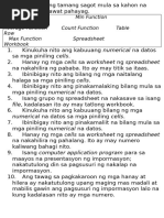 Epp Parts of Spreadsheet | PDF