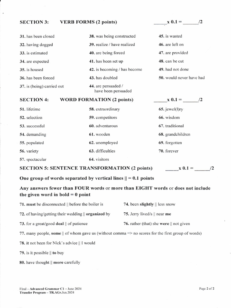 KEY_2 | PDF | Syntax | Grammar