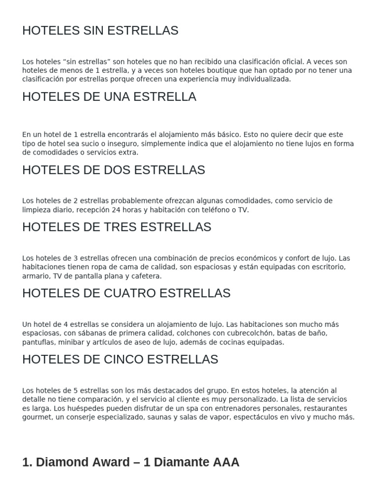 SECTUR Clasificacion de Hoteles | PDF | Hotel