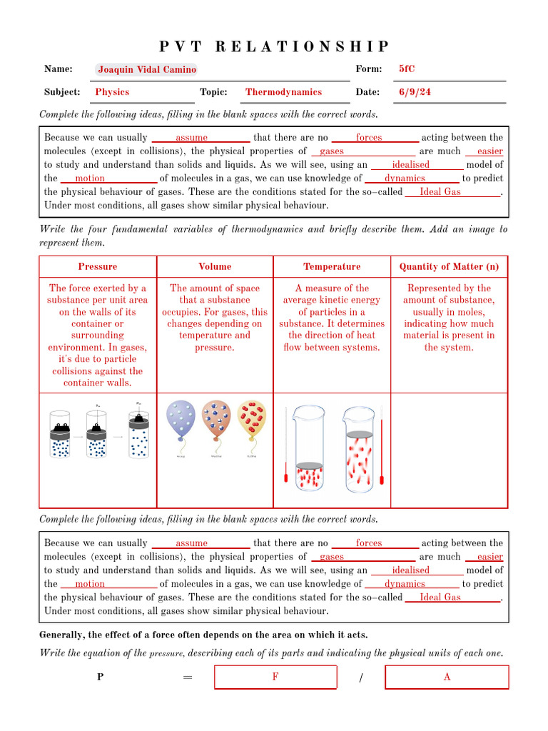 PVT Relationship | PDF | Gases | Mole (Unit)