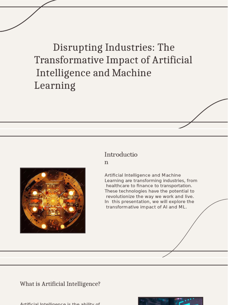Impact of Artificial Intelligence and Machine Learning | PDF | Machine ...