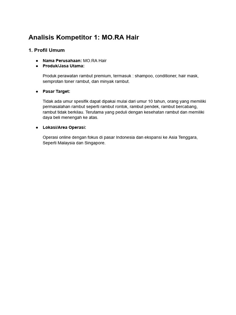 Analisis Kompetitor | PDF
