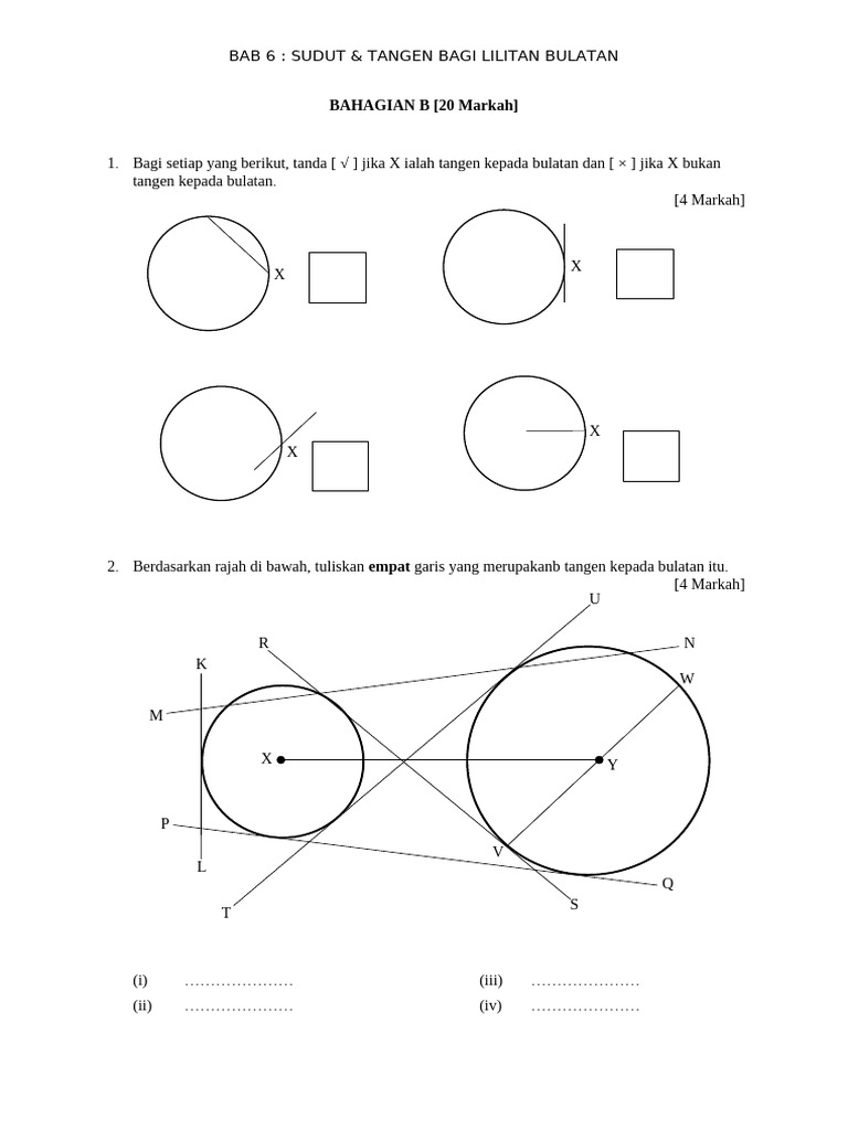 3JS Latihan Sudut Dan Tangen Bagi Lilitan Bulatan | PDF