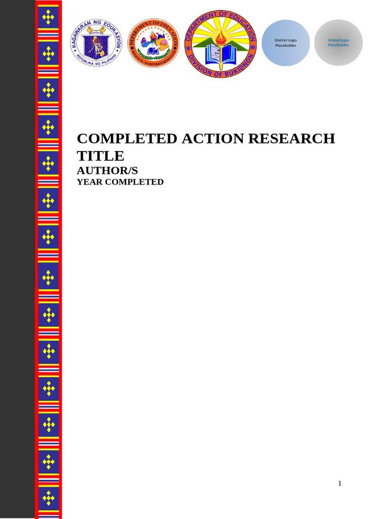 Action Research Fullblown Template | PDF | Science | Methodology