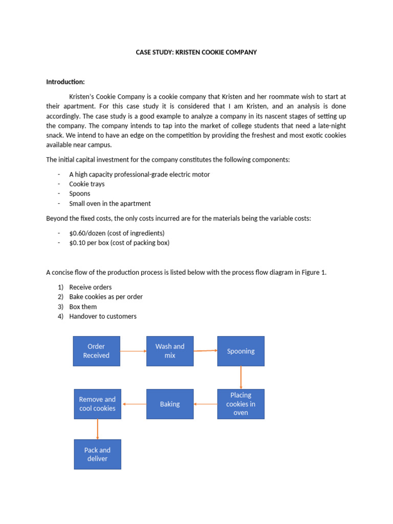 Case Study_Kristen Cookie | PDF | Economies