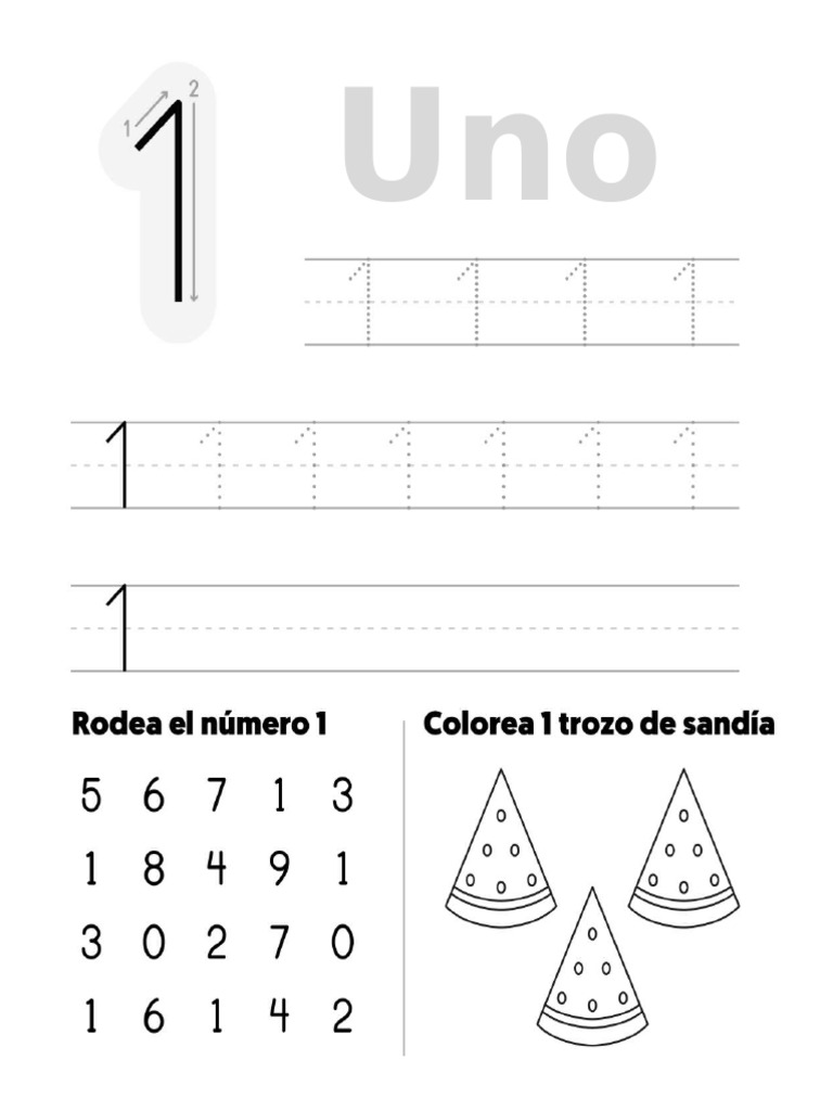 Numero 1 Al 10 | PDF