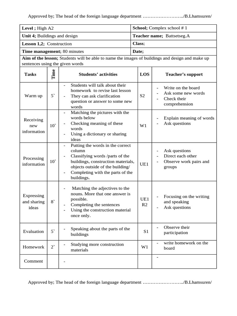 11th Grade 2nd Term Lesson Plan New | PDF | Linguistics