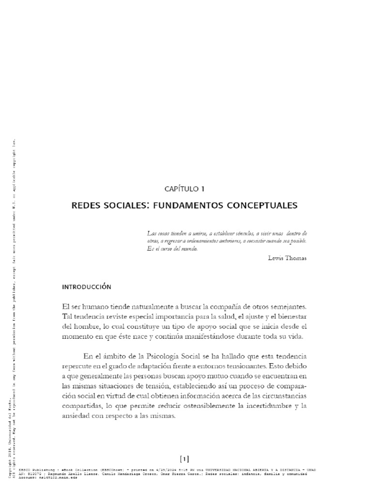 Redes Sociales - Infancia, Familia y Comunidad | PDF
