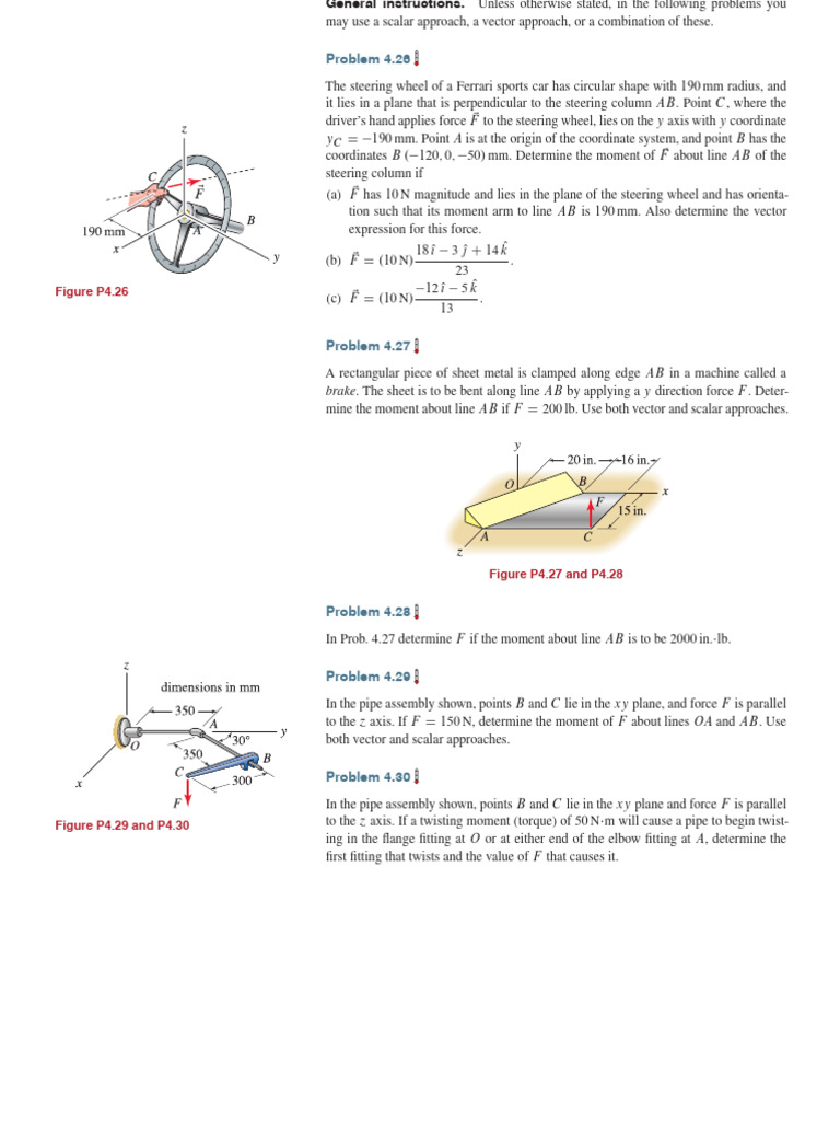 problemario t2 | PDF | Torque | Euclidean Vector