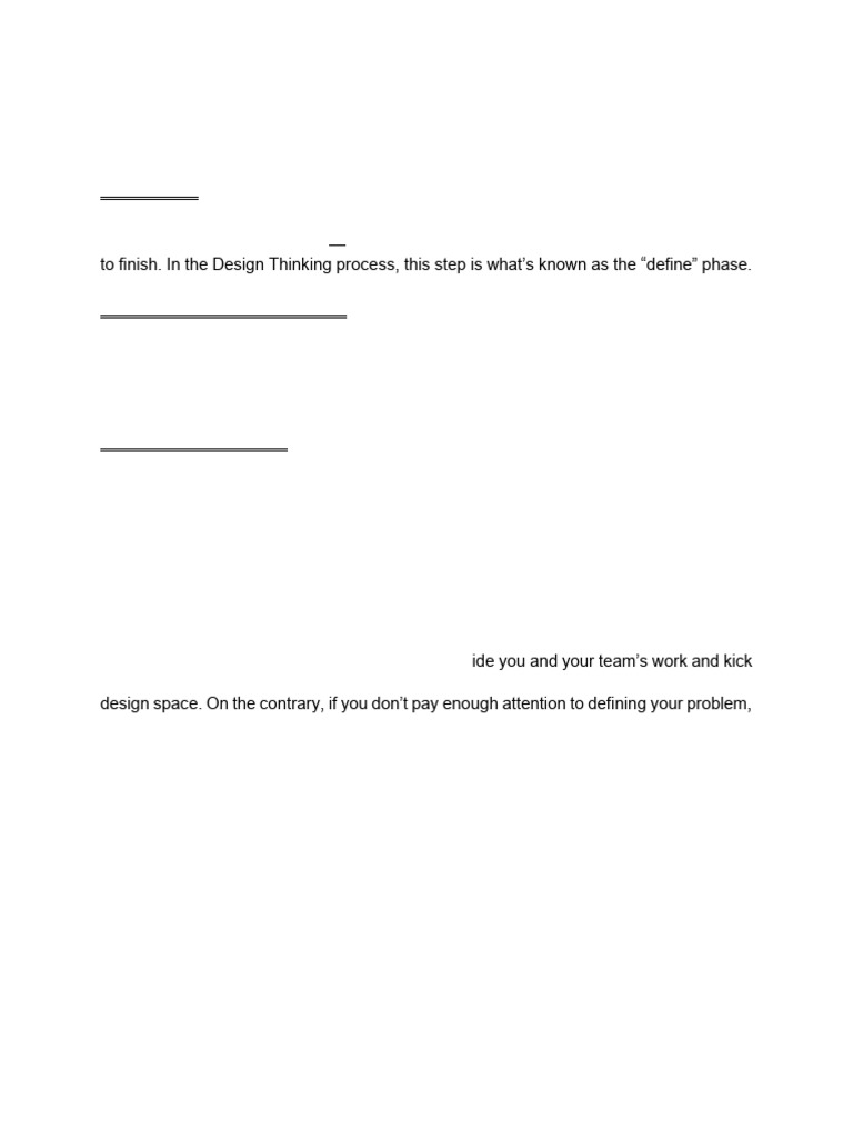 CHAPTER 5 Defining The Problem | PDF | Design Thinking | Thought