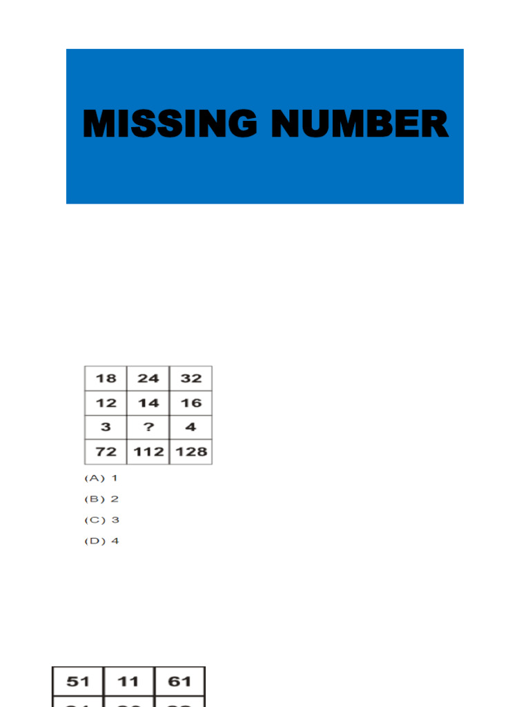 Missing Number 1 38146110 Pdf