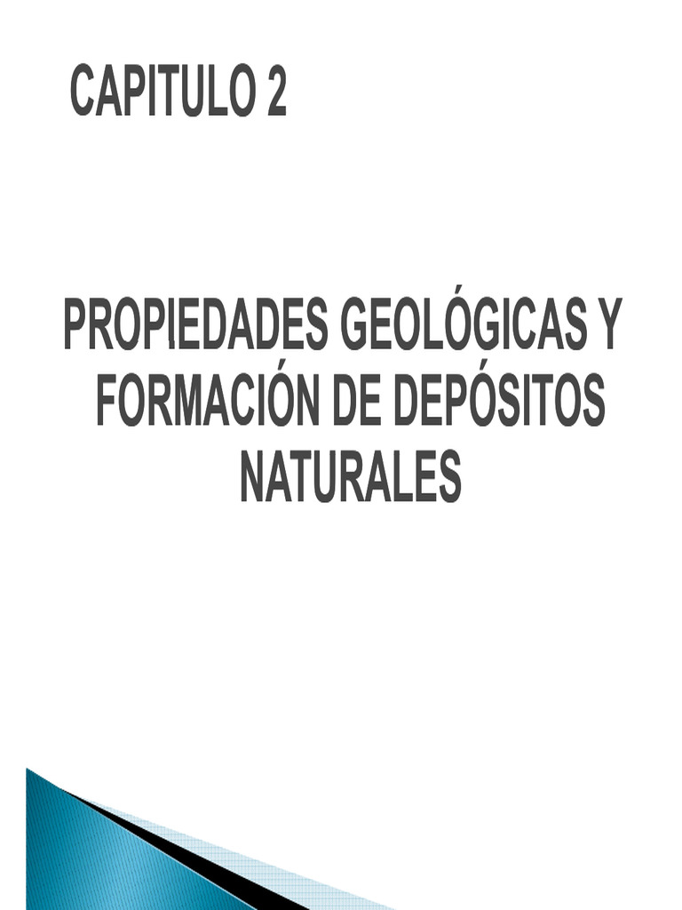 Propiedades Geológicas y Formación de Depósitos | PDF | Roca (geología ...