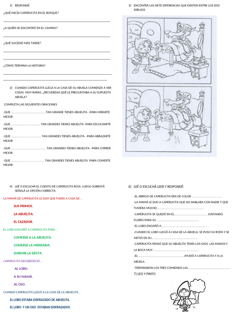 Caperucita 2° B Ep4 | PDF | Cocina, comidas y vino