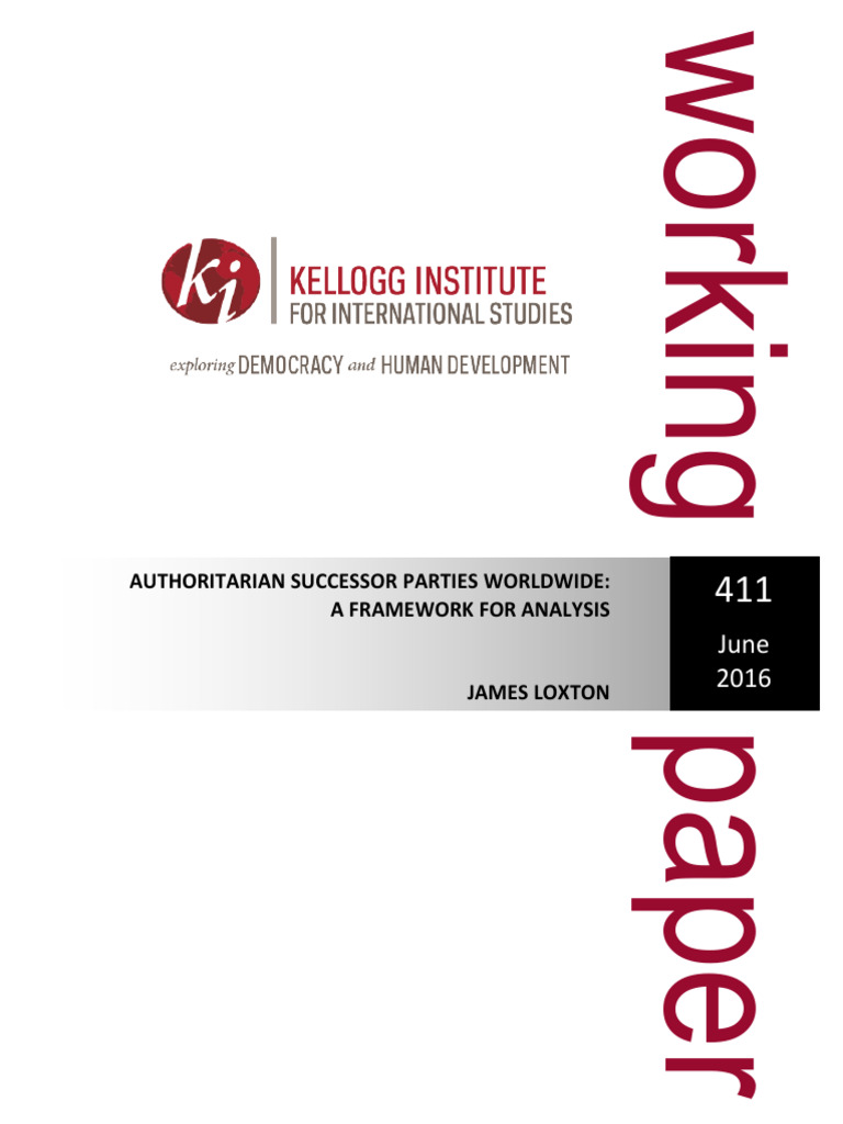 Authoritarian Successor Parties - James Loxton | PDF | Authoritarianism ...
