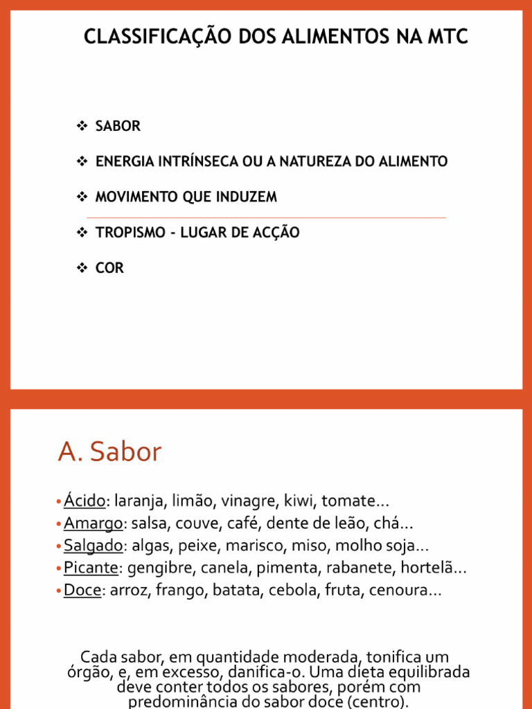 Classificacao Alimentos Na MTC2 | PDF