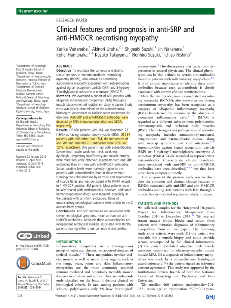 SRP japan | PDF | Medical Specialties | Clinical Medicine