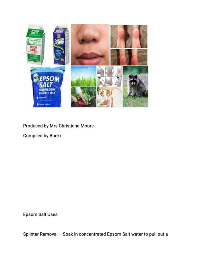 Epsom Salt Uses | PDF