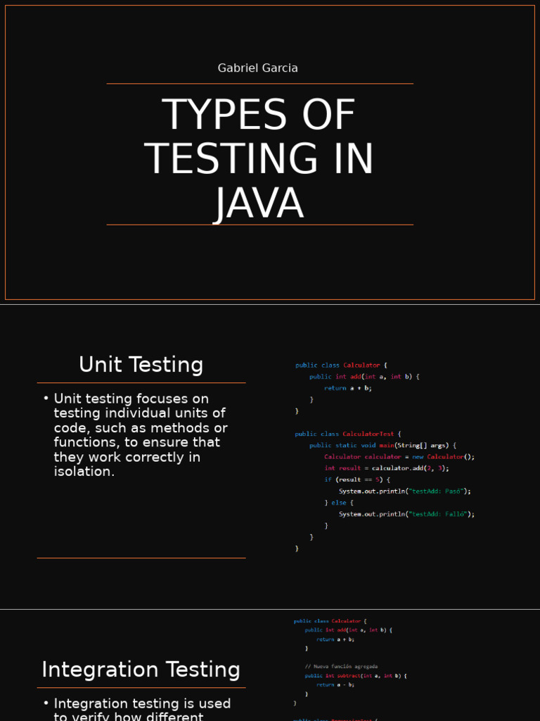 Java Testing Types Explained | PDF | Business