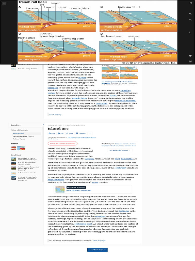 Back-Arc Basin Formation Explained | PDF | Plate Tectonics | Volcano