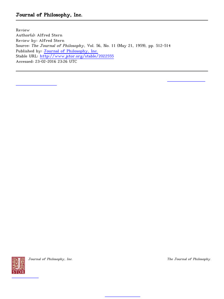 Journal of Philosophy, Inc | PDF | Axiology