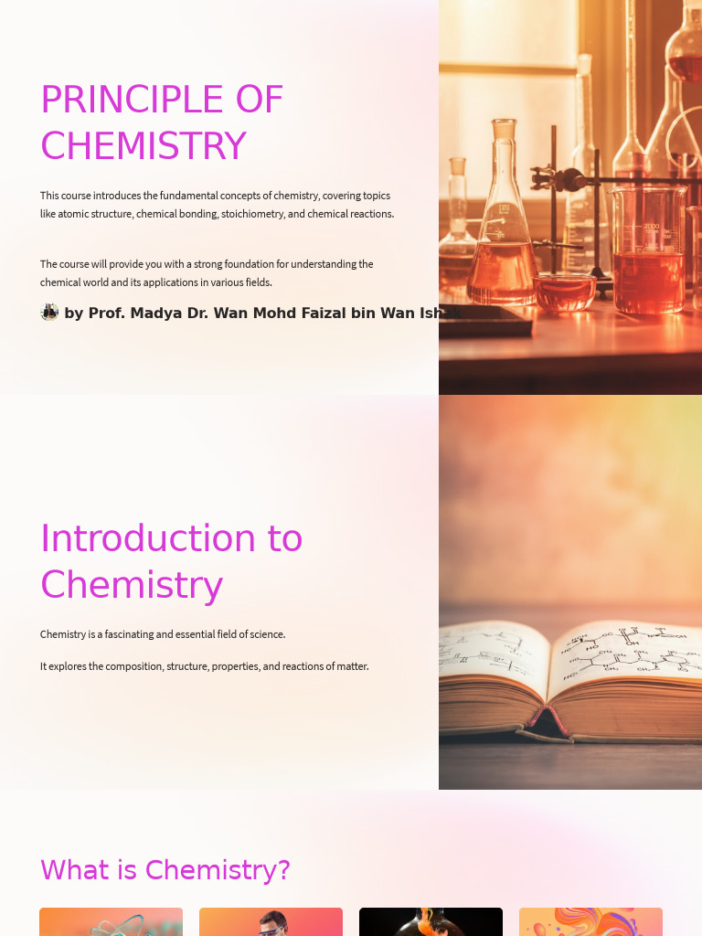 Principle of Chemistry | PDF | Chemistry | Chemical Substances