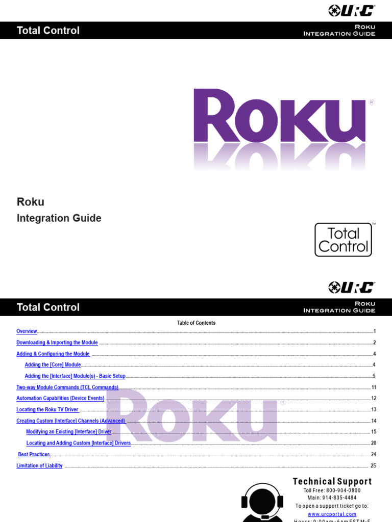 URC Total Control Roku IG Rev3.0 03152024 | PDF | Roku | Ip Address
