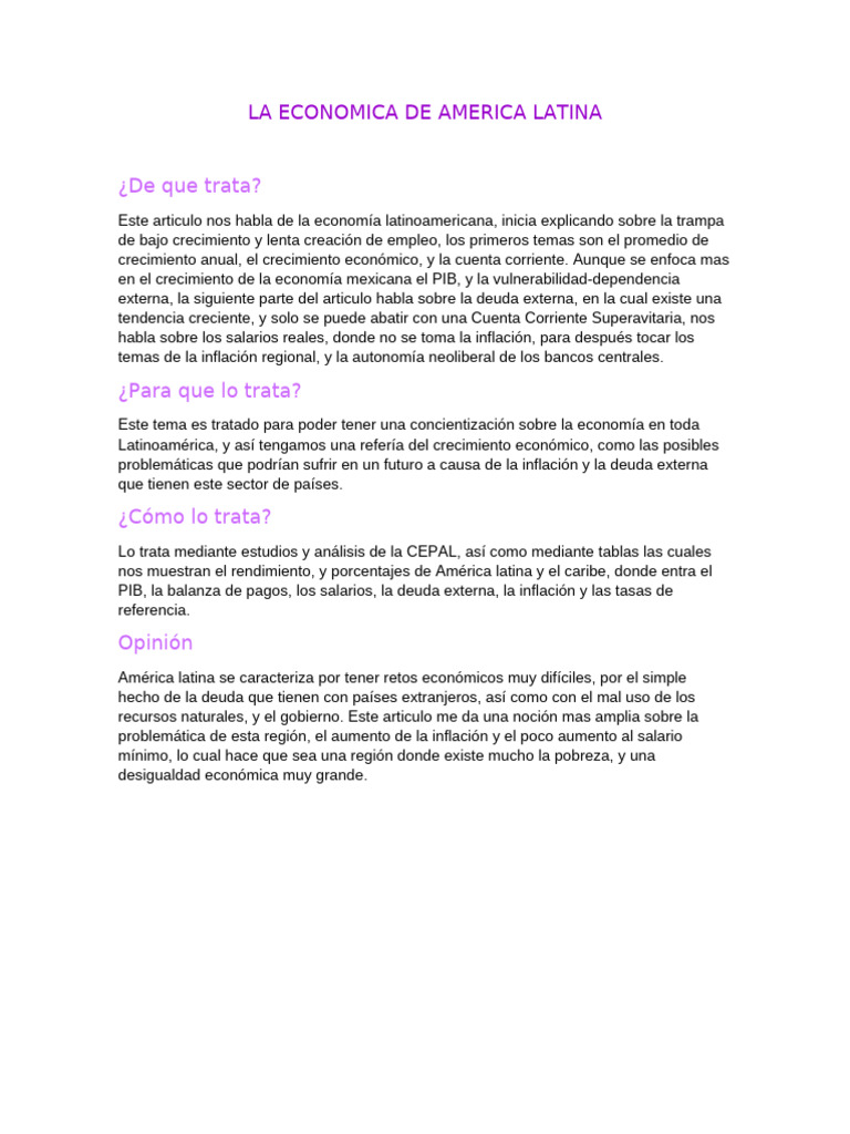 Economia latam | PDF