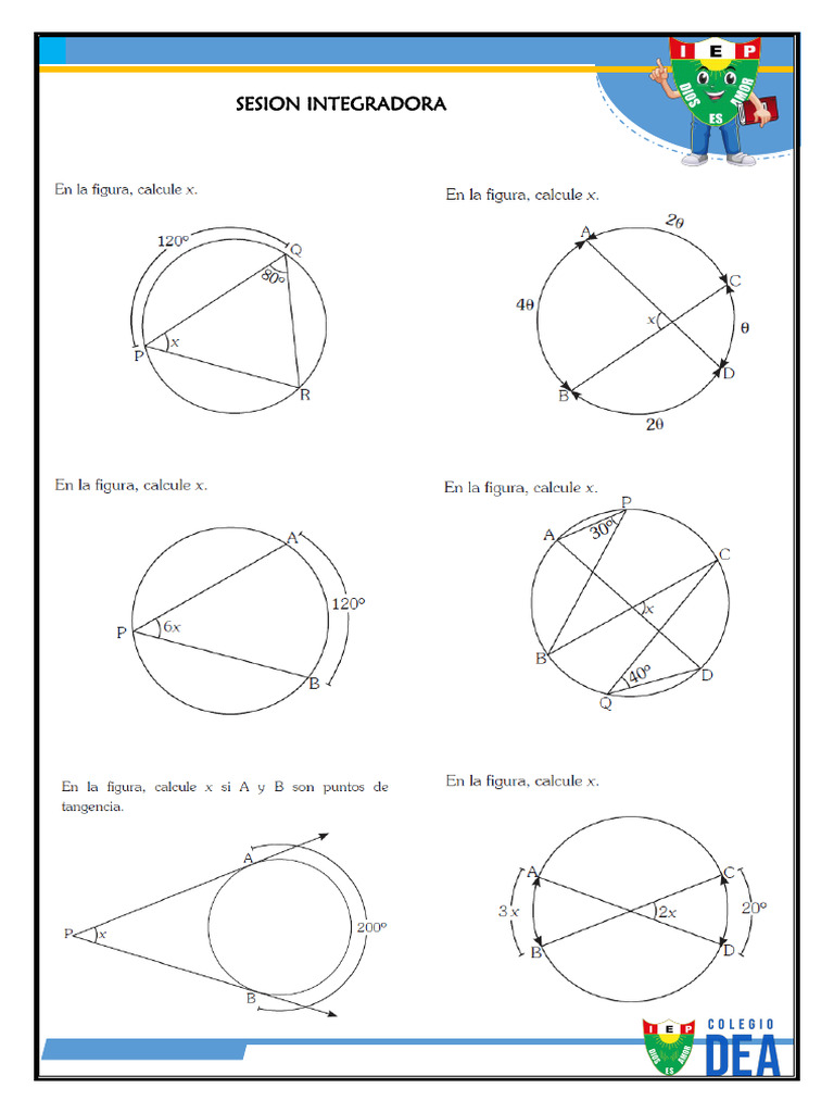 Sesion Integradora - N°1 - 1sec - Geom-Vii Unidad - Iv Bim | PDF