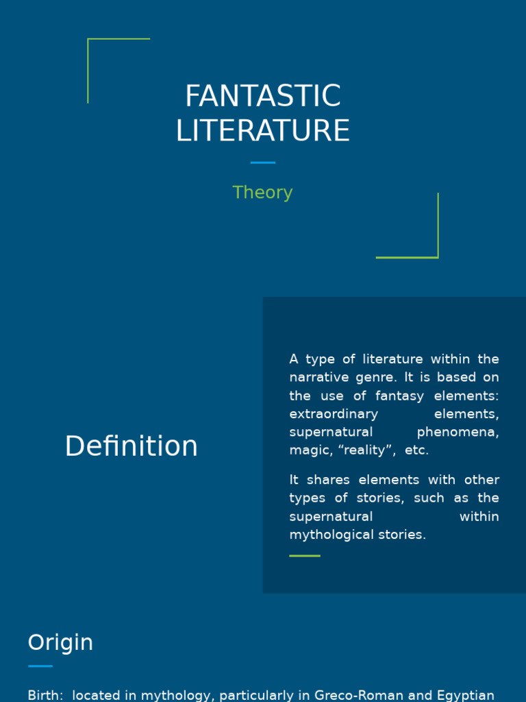 Fantastic Literature Definition and Characteristics | PDF | Fantasy