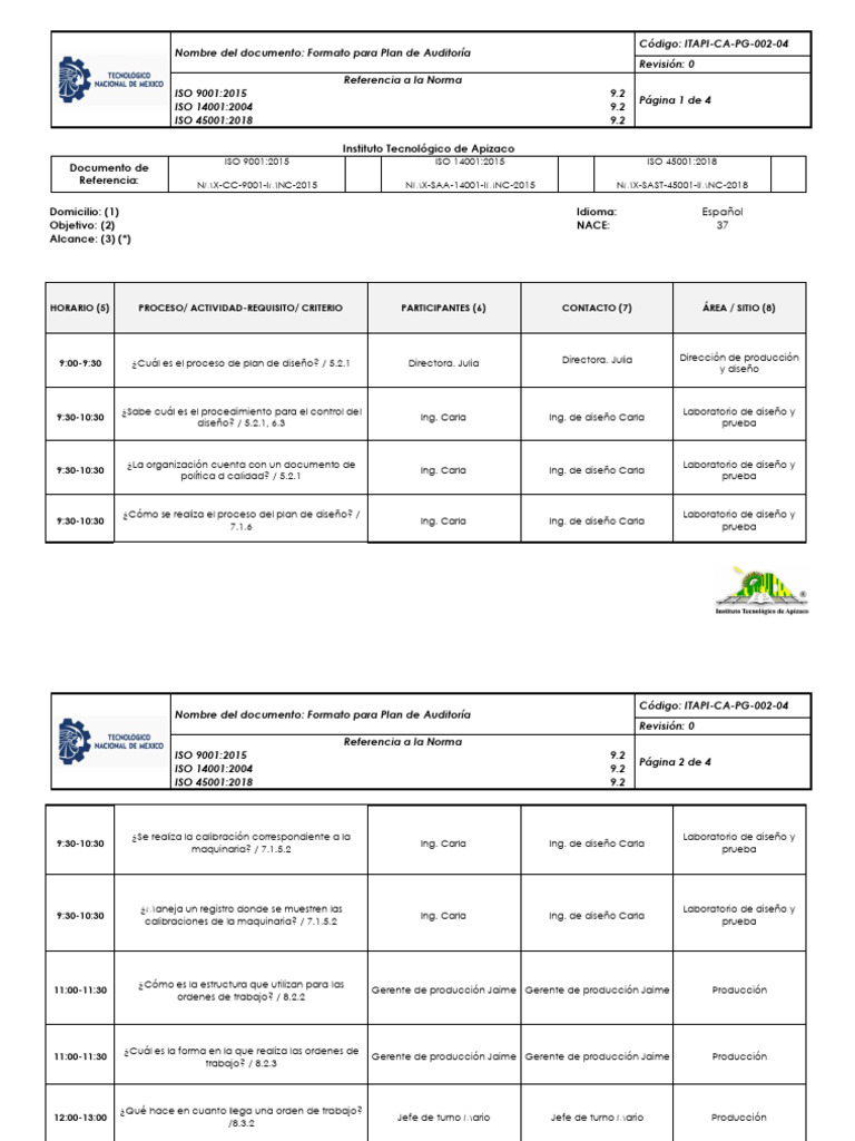 3.1 Plan de Auditoría - SVD | PDF | Auditoría | Contralor