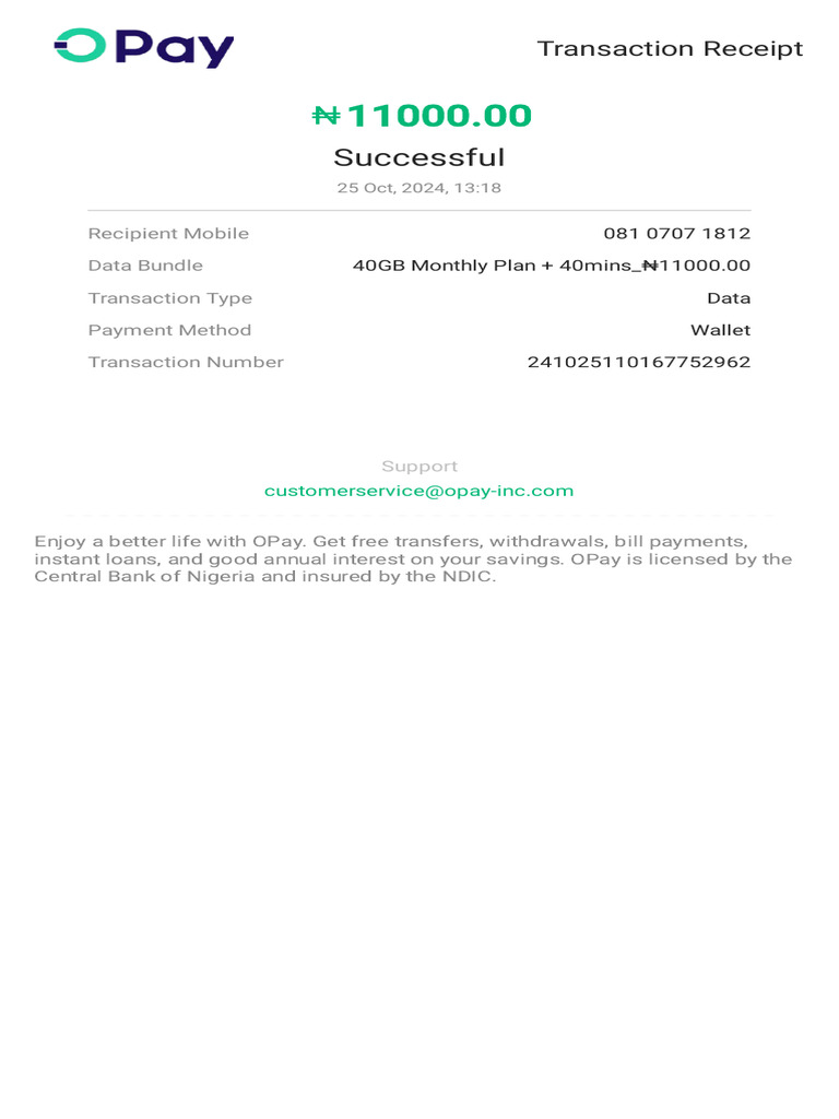 Successful: Transaction Receipt | PDF | Finance & Money Management