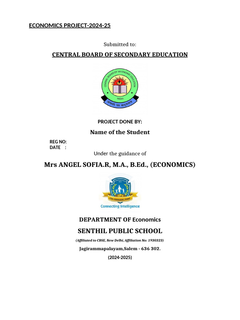 Economics Project | PDF