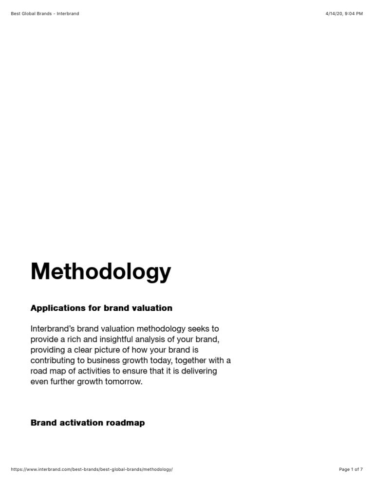 Best Global Brands - Interbrand | PDF | Brand | Valuation (Finance)
