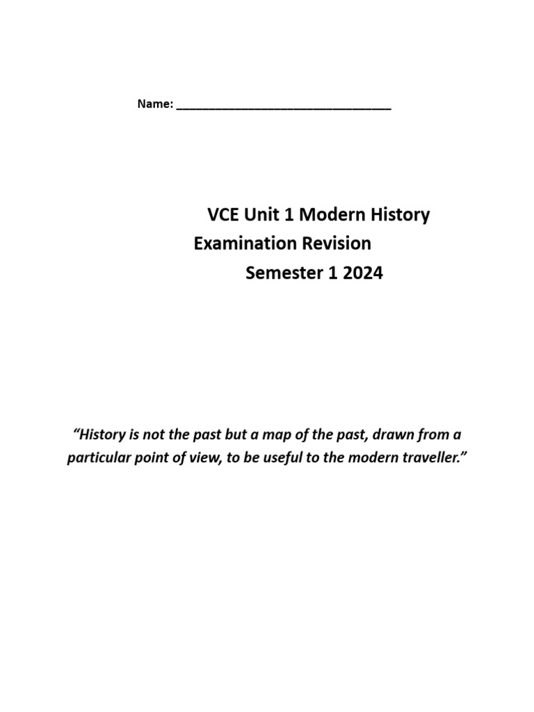 VCE Modern History Exam Revision Guide | PDF | Nazi Germany | Nazism