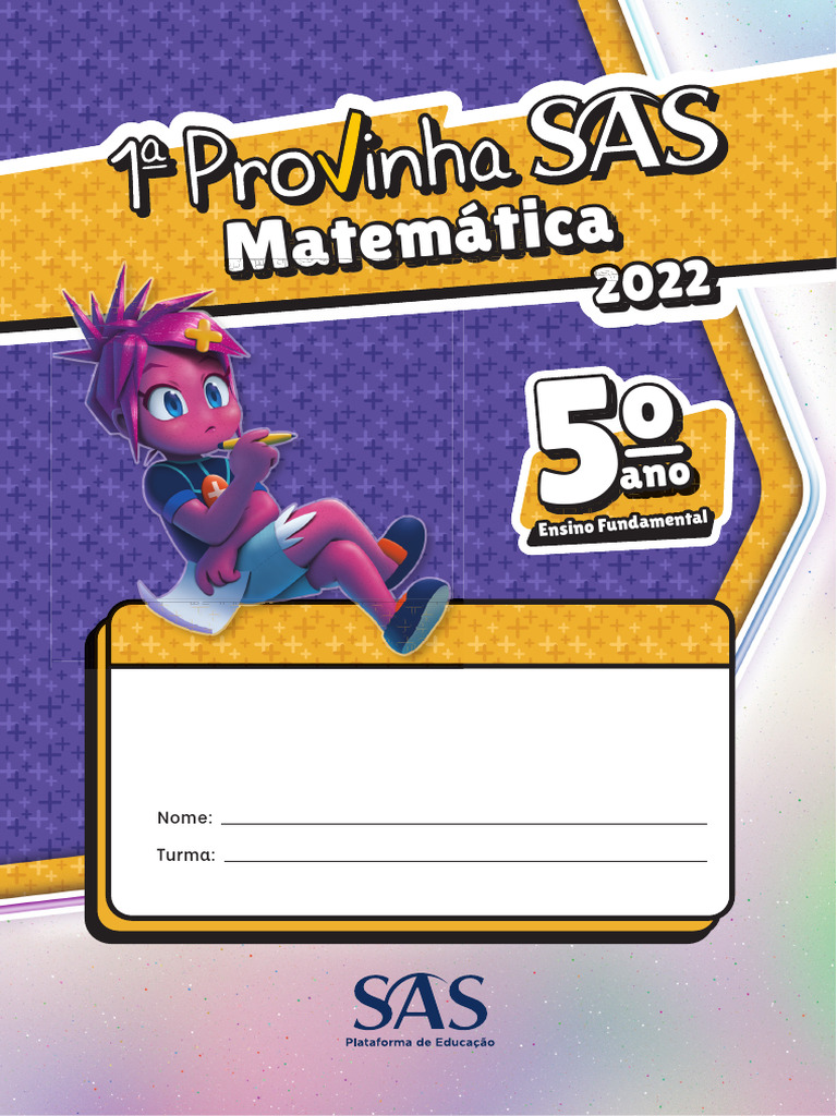 4751-24 - SIMULADO 1 DA 1ฆ PROVINHA SAS - MATEMตTICA - 5ง ANO | PDF | América do Sul