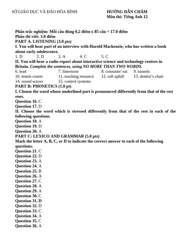 HDC - HSG Cấp Trường 2024 2025 | PDF