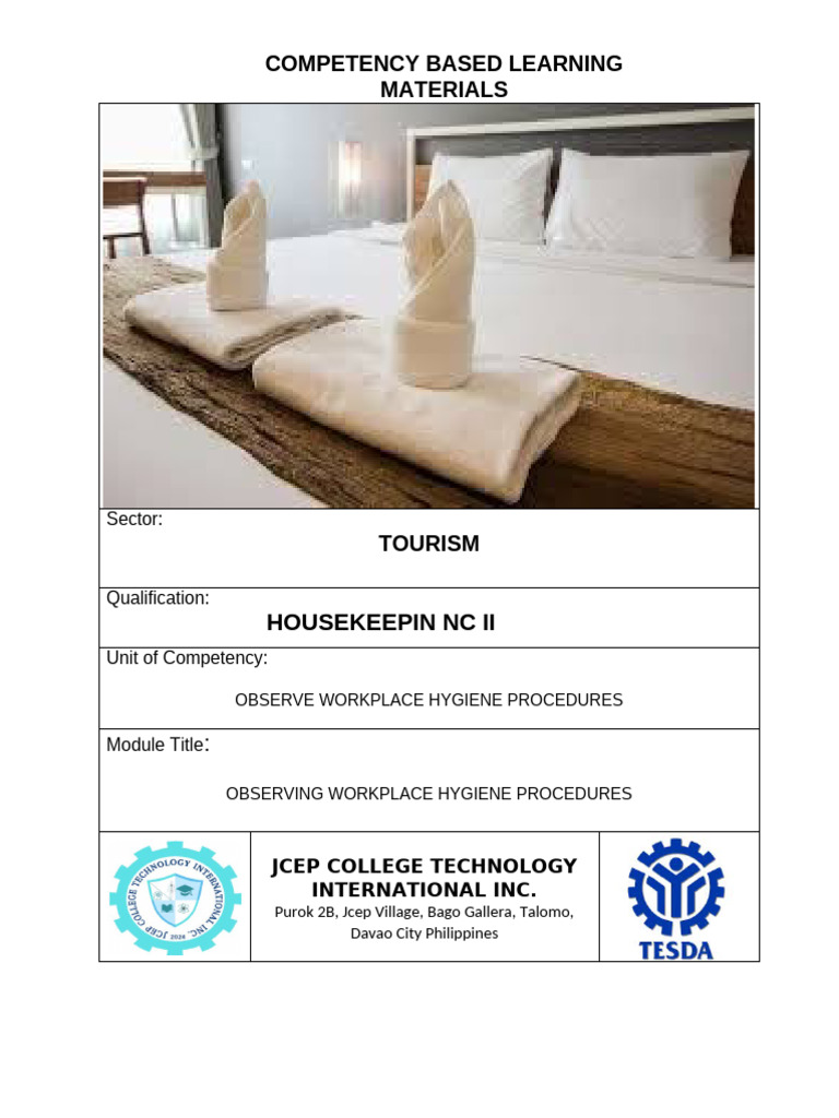 Observe Workplace Hygiene Procedures | PDF | Hand Washing | Hygiene